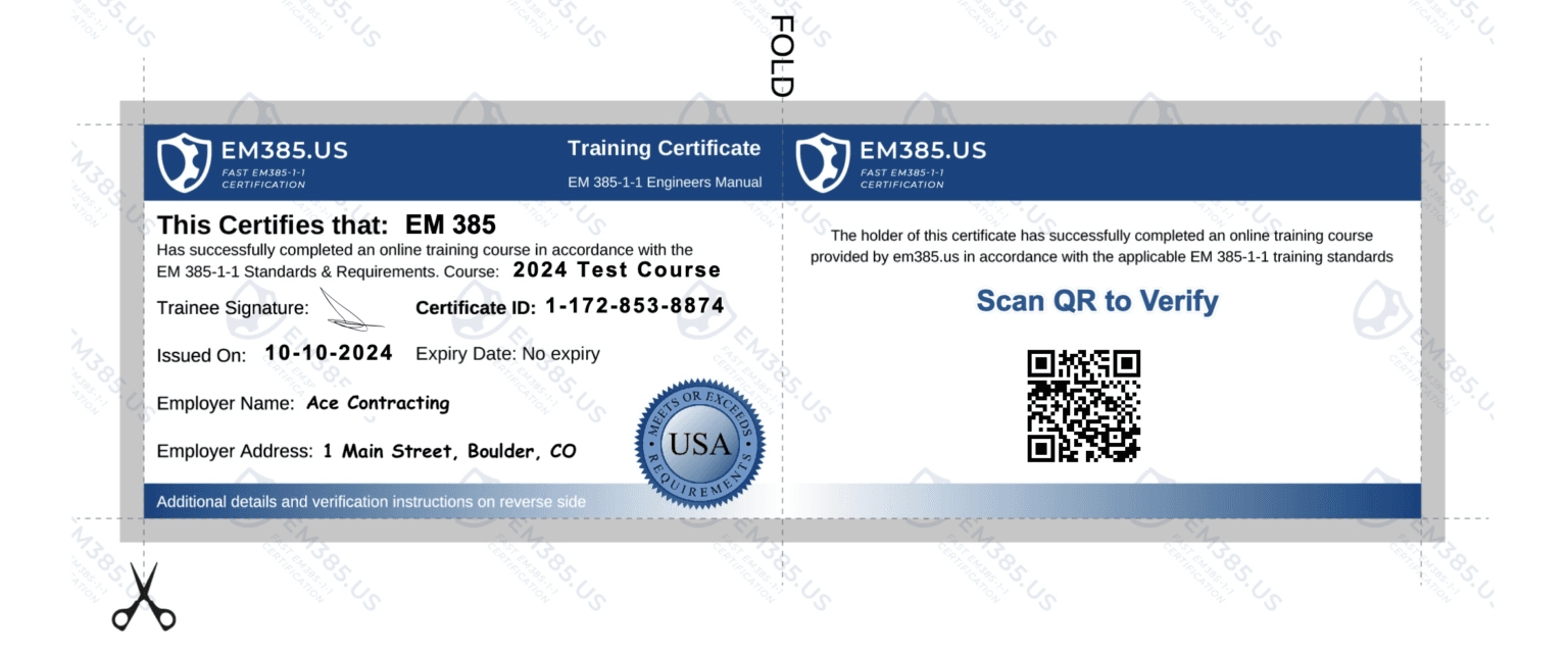 EM385 US - Fast EM385 Certification