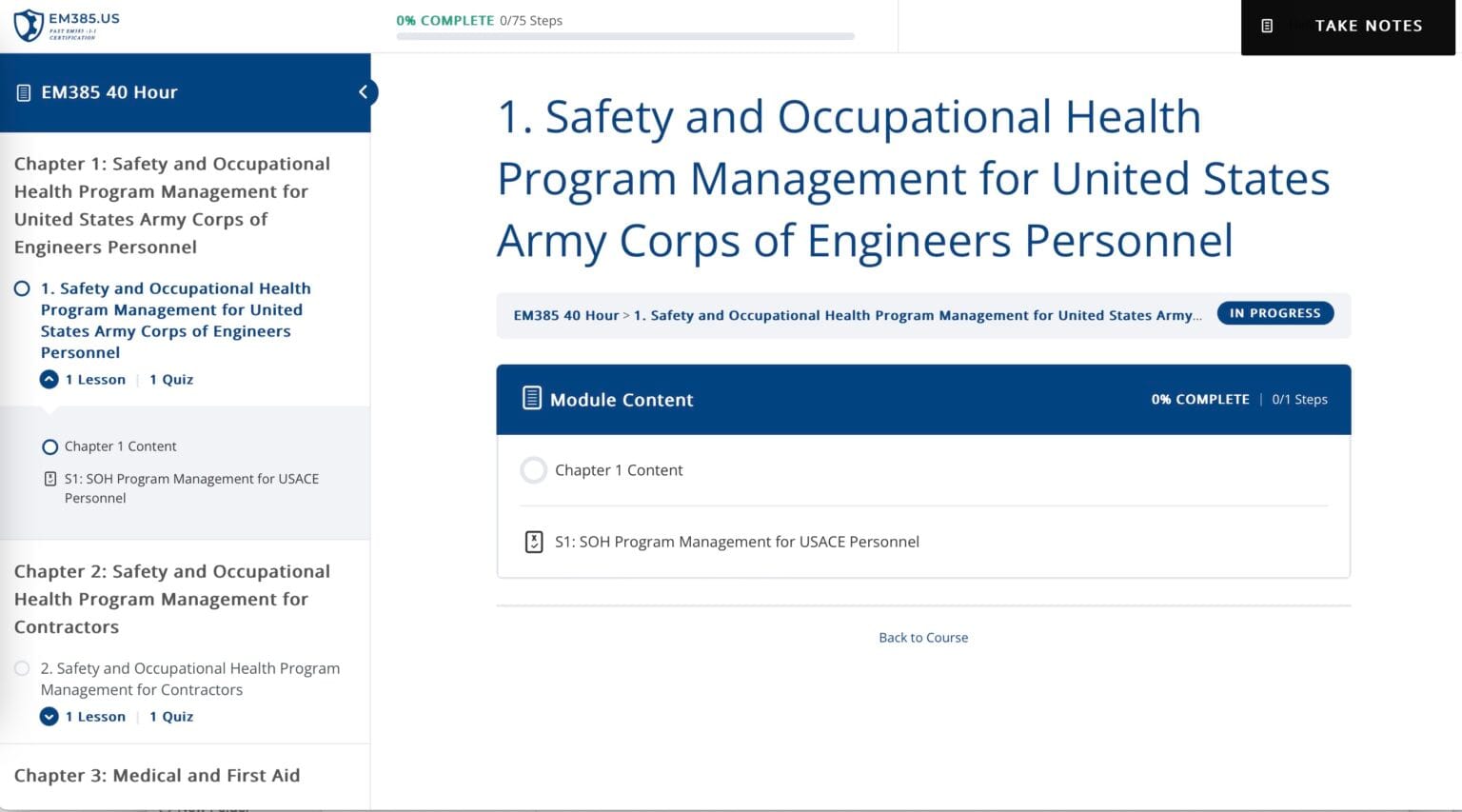 40-Hour EM 385-1-1 Hazard Awareness Certification Training
